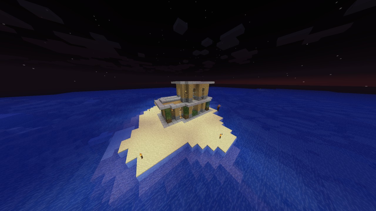 Small Modern Beach House Minecraft Map