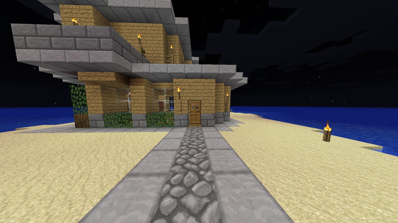 Small Modern Beach House Minecraft Map