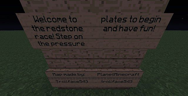 Redstone Race Minecraft Map
