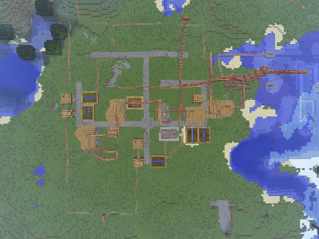 Village track Minecraft Map