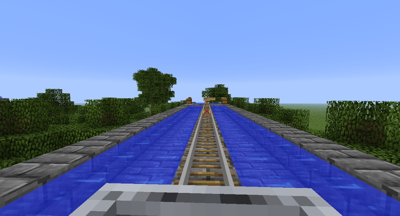 Waterfall with RailWays Minecraft Map