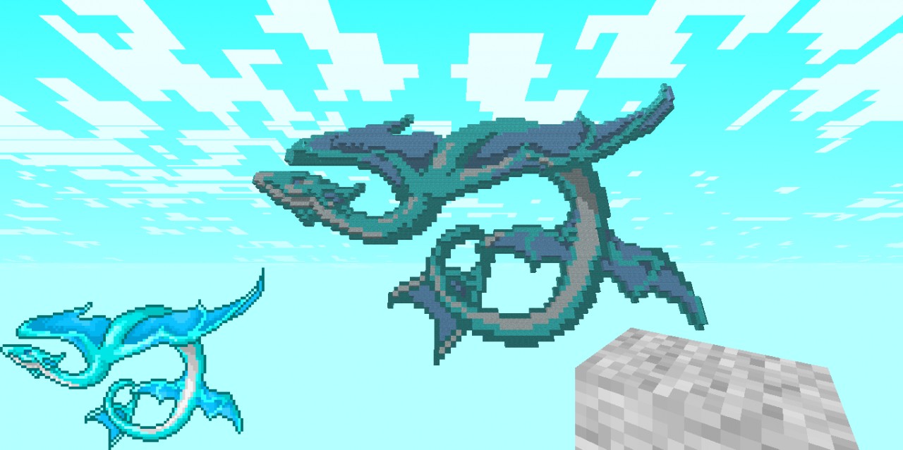 Dragon Cave Pixel Art [Classic] Minecraft Map