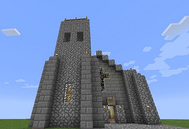 Little medieval village church Minecraft Map