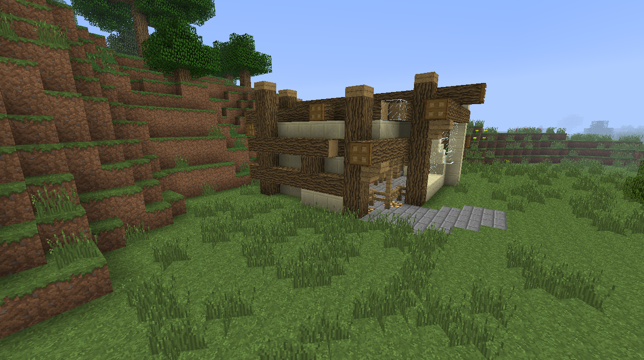 Modern Branch House (First Proper Build) Minecraft Map