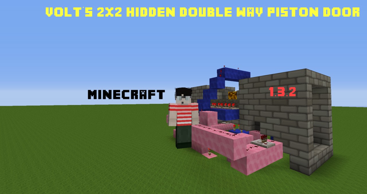 Volt's 2x2 Hidden Double Way Piston Door Minecraft Map