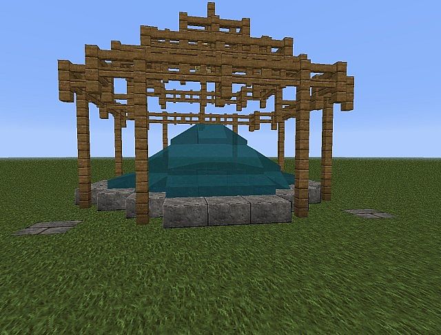 Fountain with pavilion Minecraft Map
