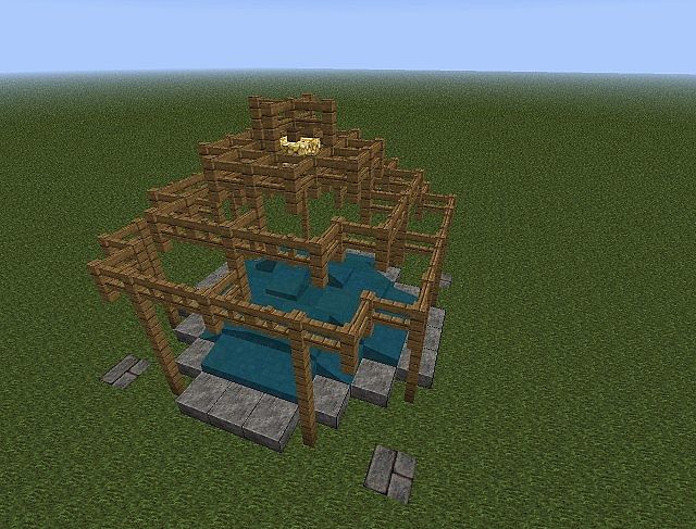 Fountain with pavilion Minecraft Map