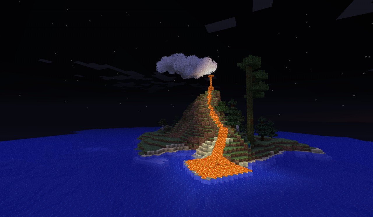 Volcano survival island Minecraft Map