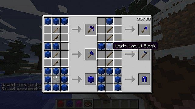 More uses Lapis and Redstone Minecraft Mod