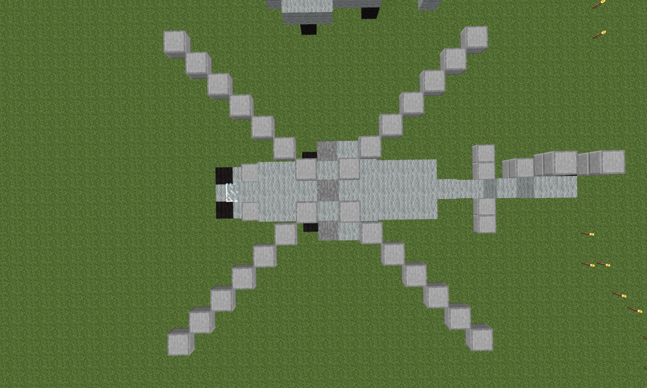 Sikorsky SH-60 Seahawk Helicopter 1:1 Scale Minecraft Map