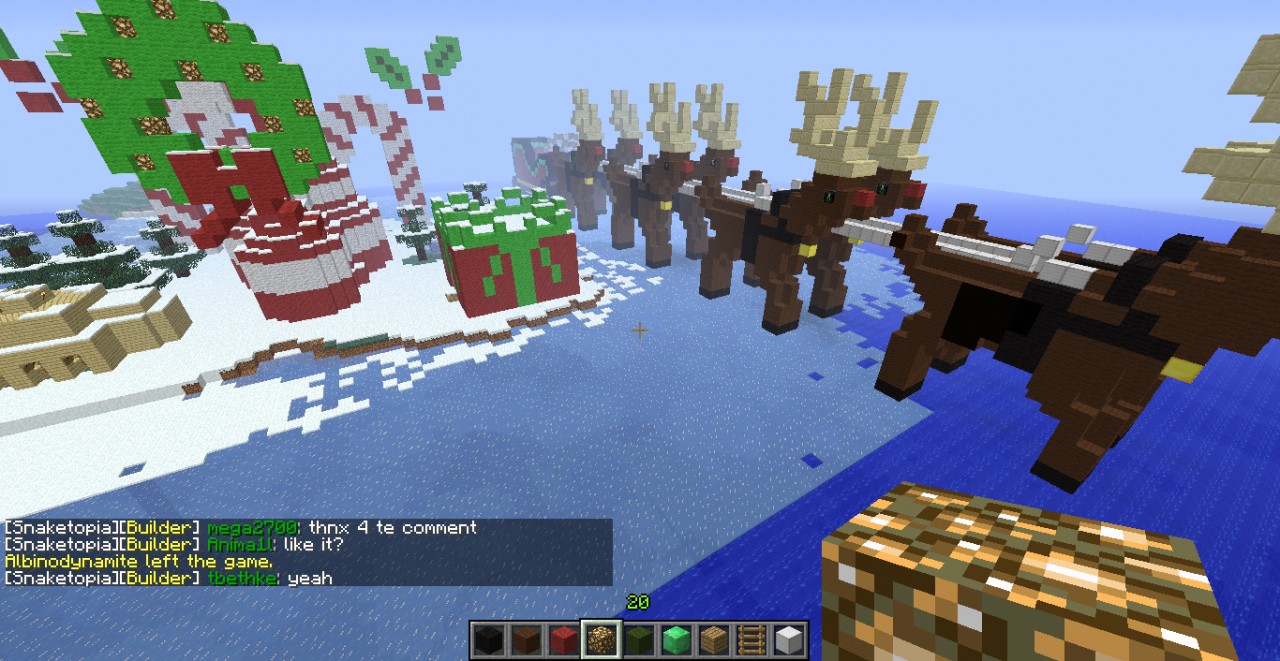 Santas Village w/Reindeer and sleigh added Minecraft Map