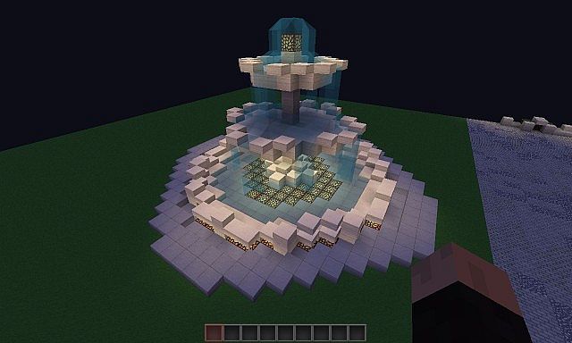 Fountain Work and Modern Home In progress Minecraft Map