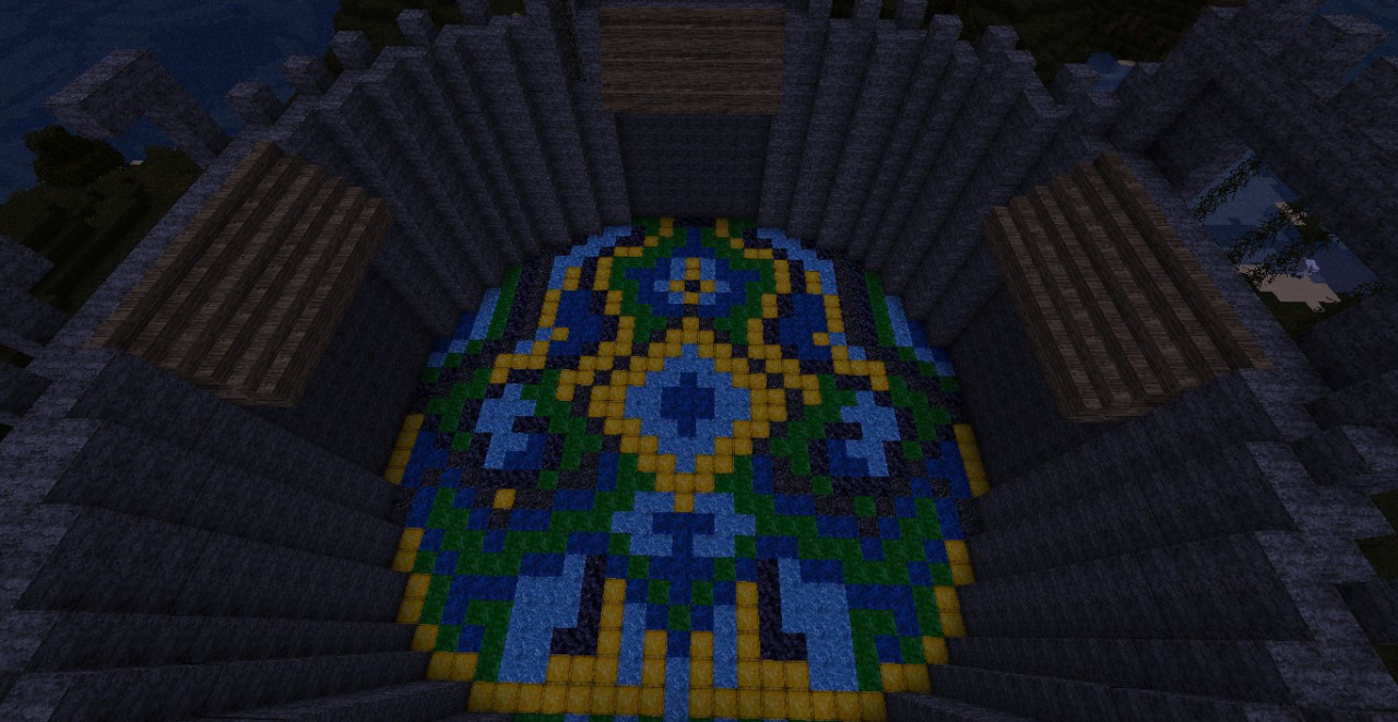 the arena *Now Downloadable* Minecraft Map