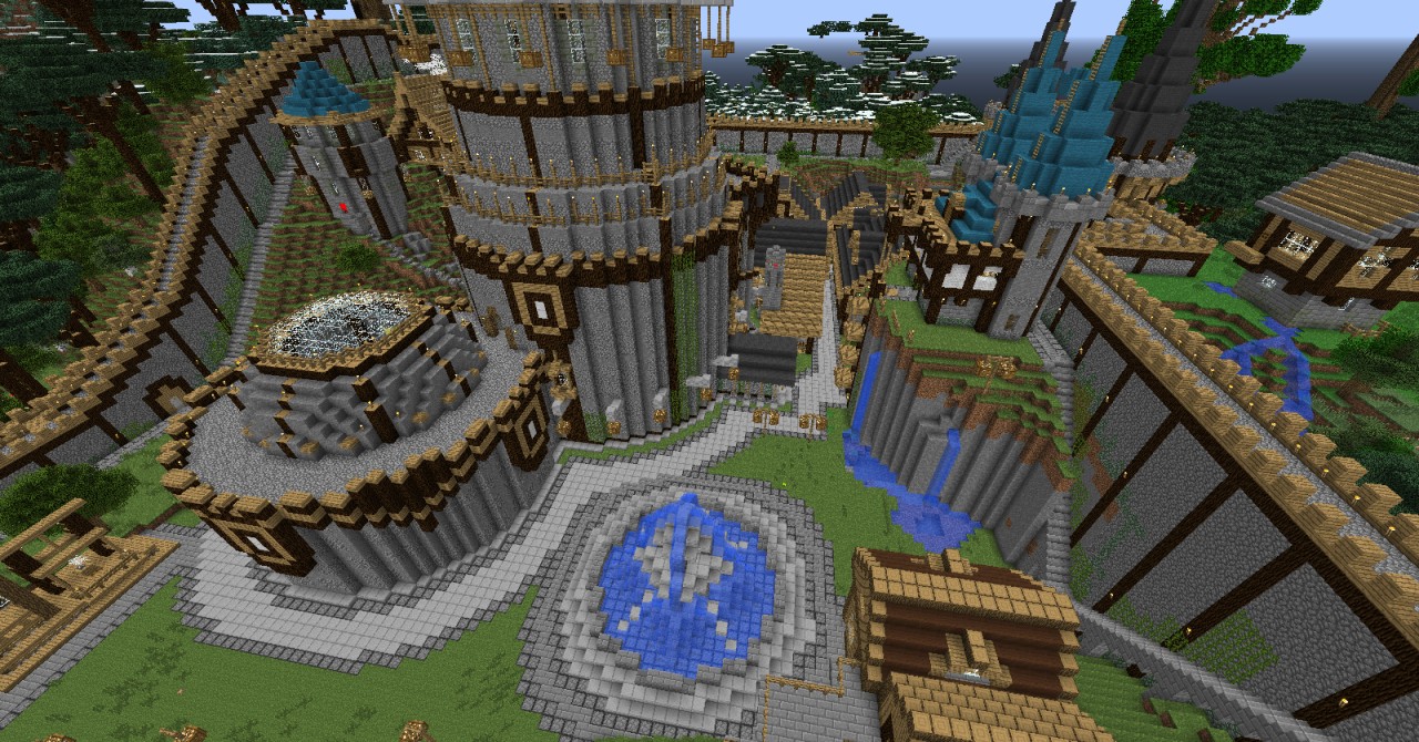 The hight tower and the village of Aran Minecraft Map