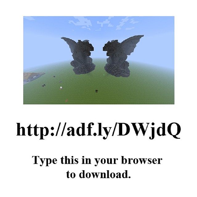 Gargoyle sitting on a boulder. Minecraft Map
