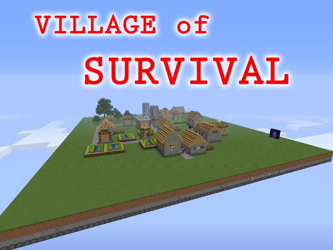 "Village of Survival" mini hardcore custom map Minecraft Map