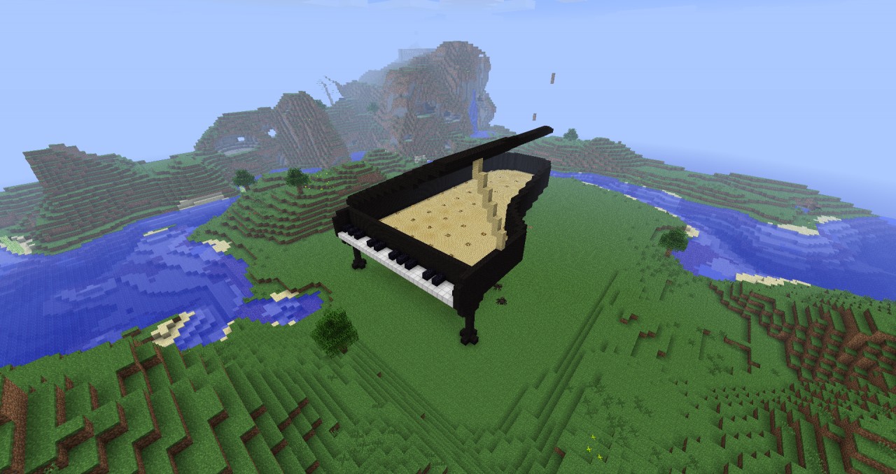 Big Grand Piano 3D Art Minecraft Map