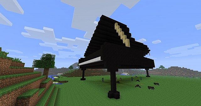 Big Grand Piano 3D Art Minecraft Map