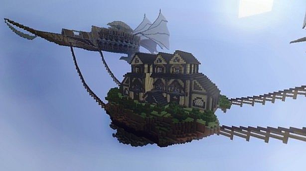 Epic Flying house (skyships) Minecraft Project