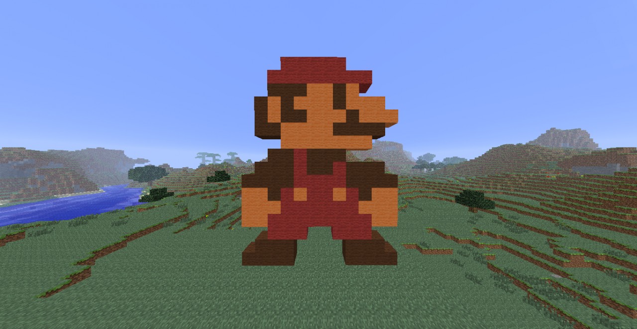 Mario Pixel Art Minecraft Map