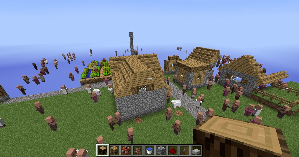 TNT village with masonry Minecraft Map