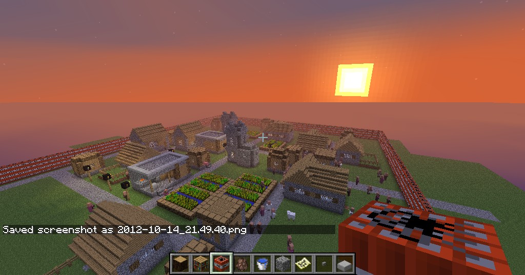 TNT village with masonry Minecraft Map