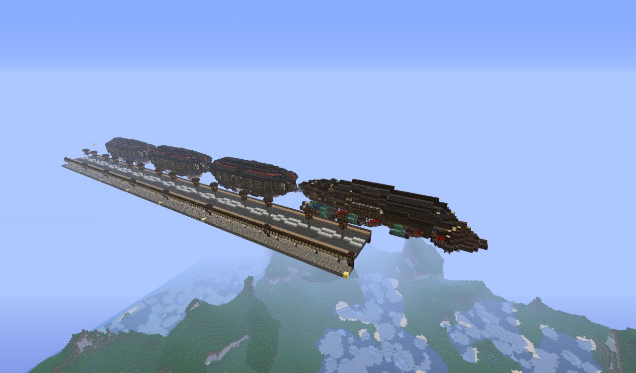 Sky trains(airship) Minecraft Map