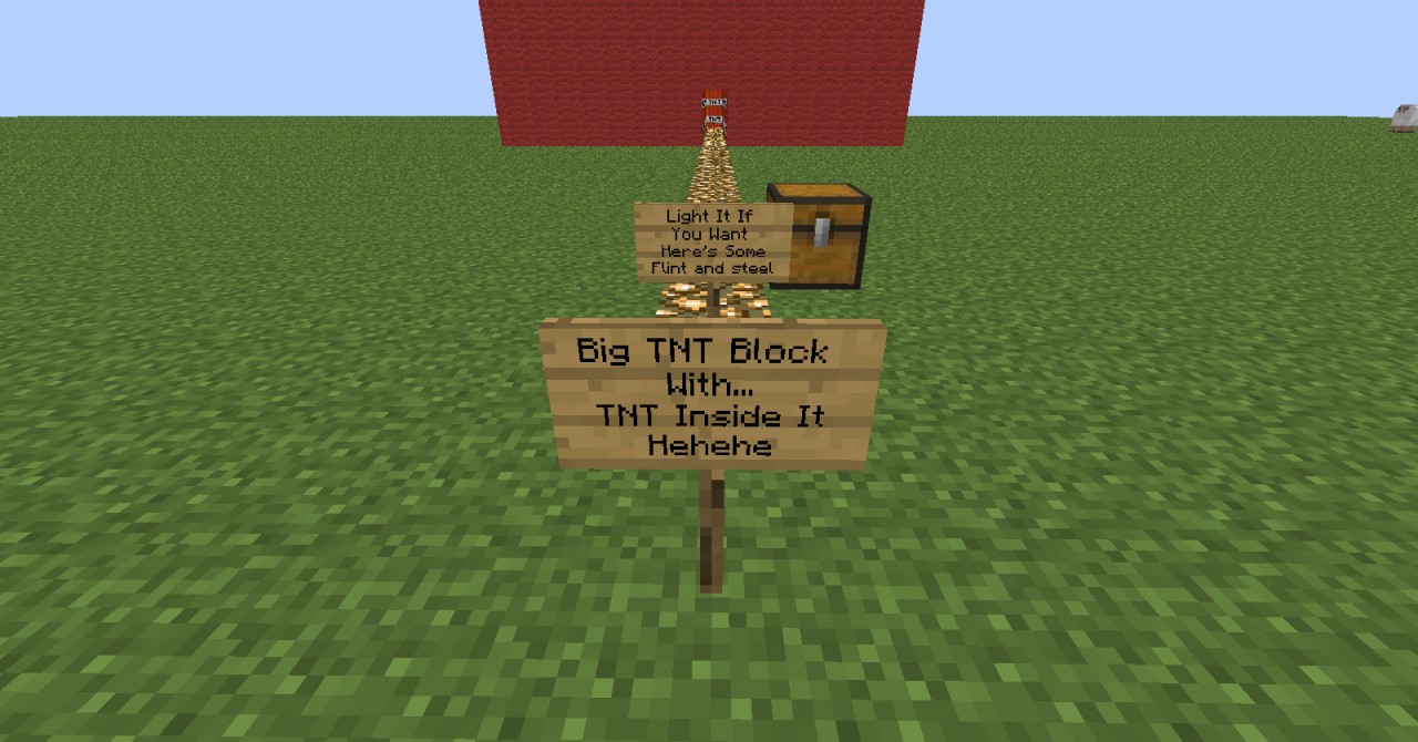 Big TNT Block With TNT inside Minecraft Map