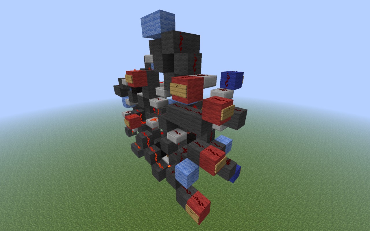 4 wide full adder, with a 1 tick carry propagation Minecraft Map