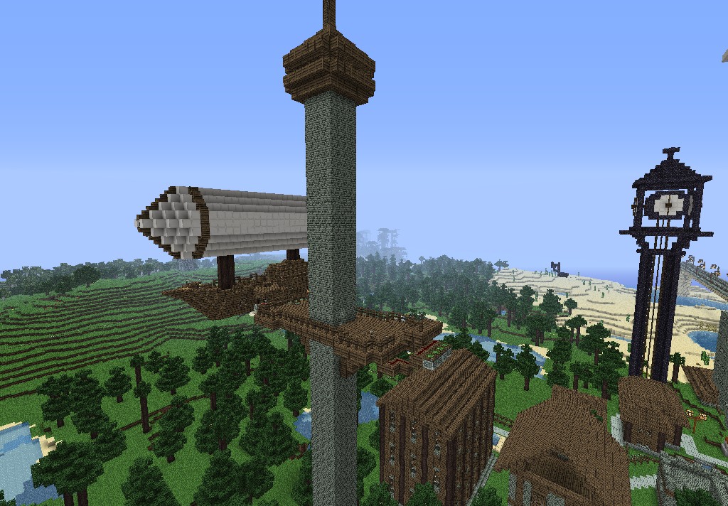 Airship embarcation tower Minecraft Map