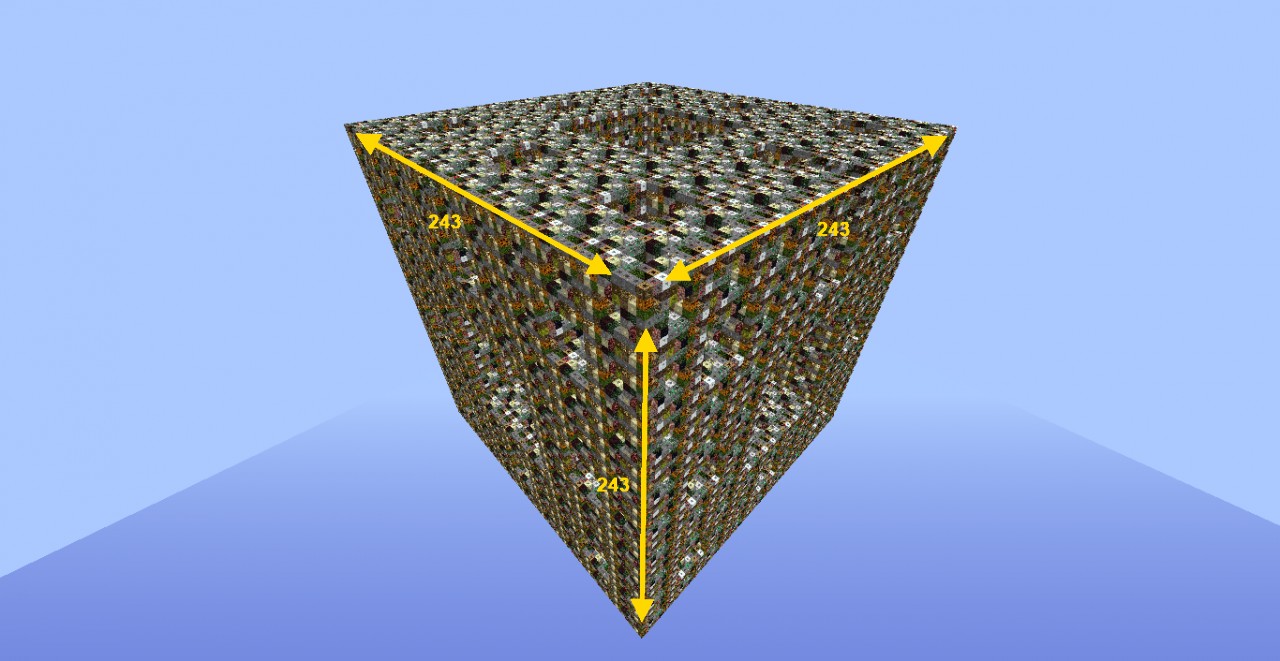 Menger sponge survival [1.4] Minecraft Map