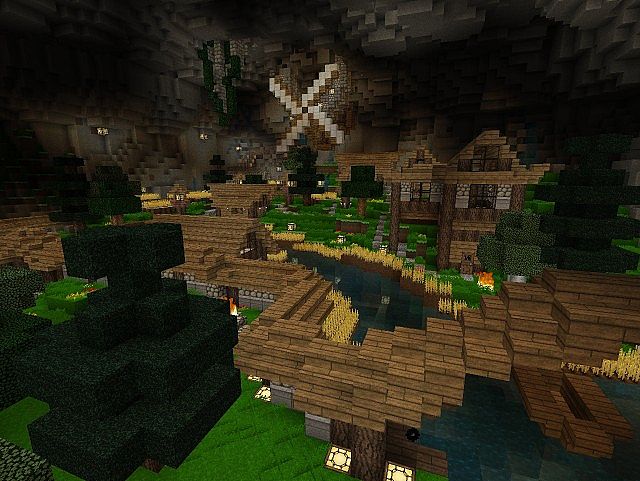 Cave Village Minecraft Map