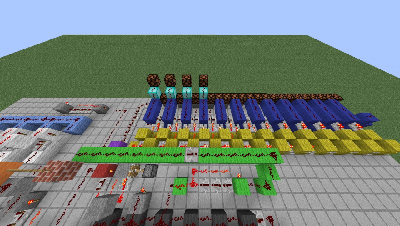 4 bit 6 byte buffer memory with statement encoder(12w42a+) Minecraft Map