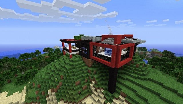 Wool Modern House Minecraft Map