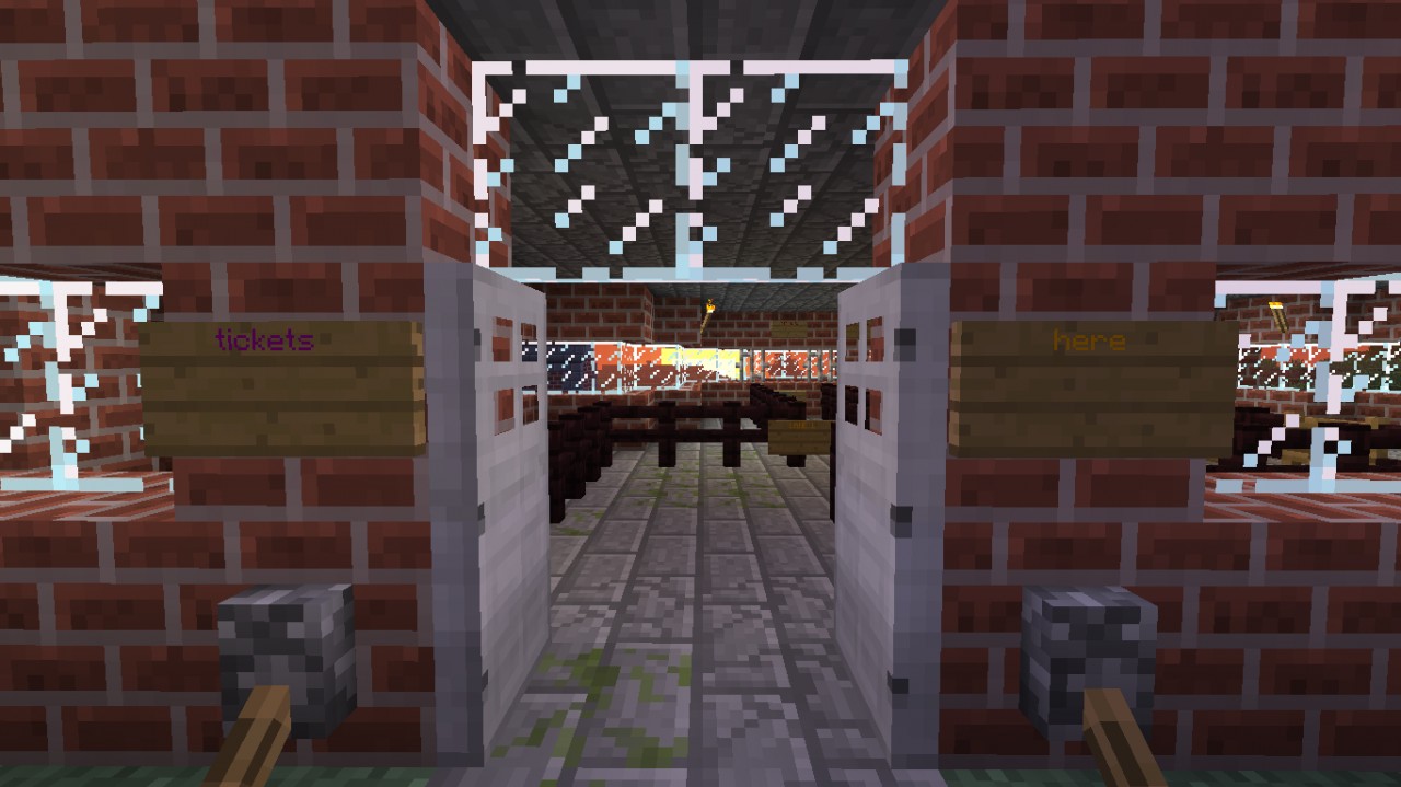 Train Station + Download! Add Your Own Interior. Minecraft Map