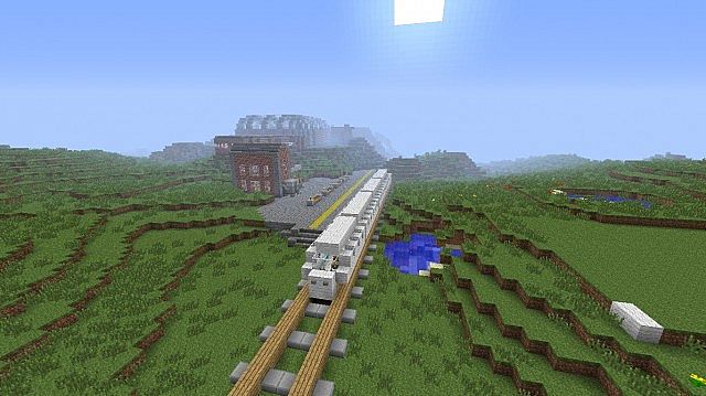 Train Station + Download! Add Your Own Interior. Minecraft Map
