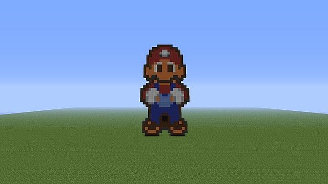 Mario Pixel Art Minecraft Map