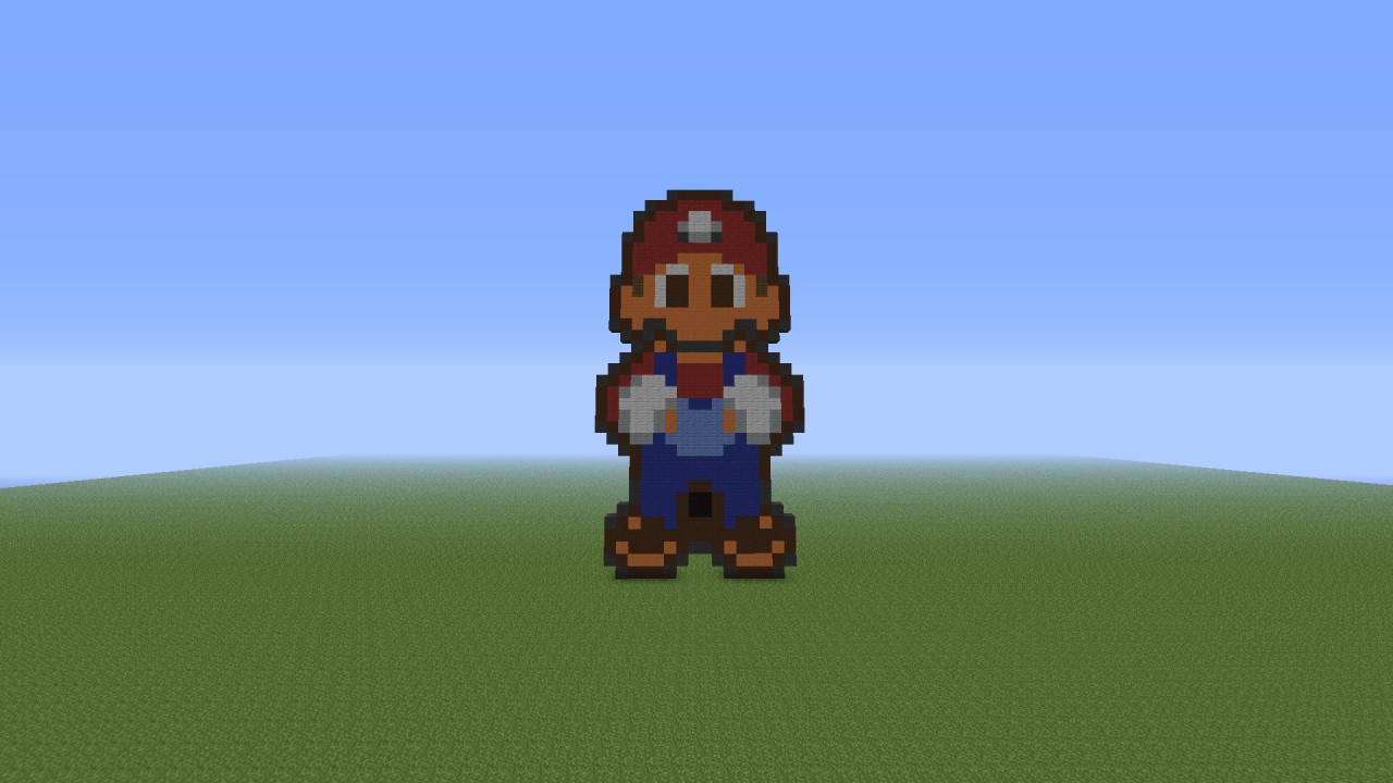 Mario Pixel Art Minecraft Map