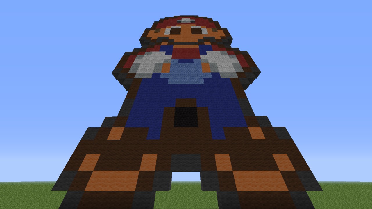 Mario Pixel Art Minecraft Map