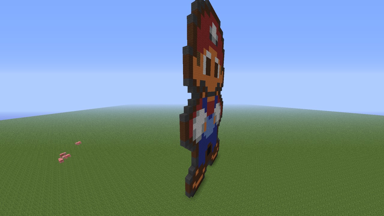 Mario Pixel Art Minecraft Map