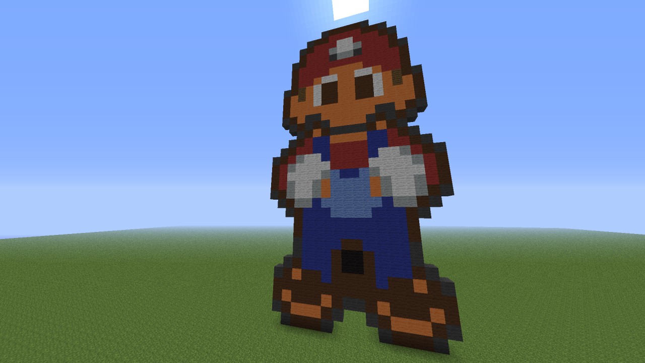 Mario Pixel Art Minecraft Map