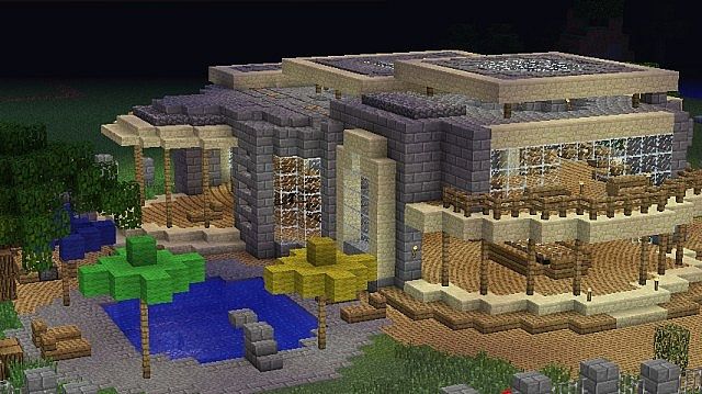 Beach house Mansion Minecraft Map