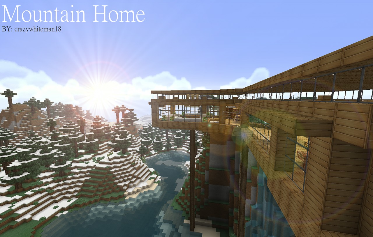 Modern Mountain Home Minecraft Map
