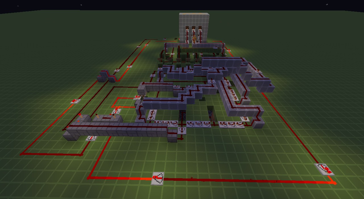 Fully Working Redstone Countdown 9 to 1 Minecraft Map