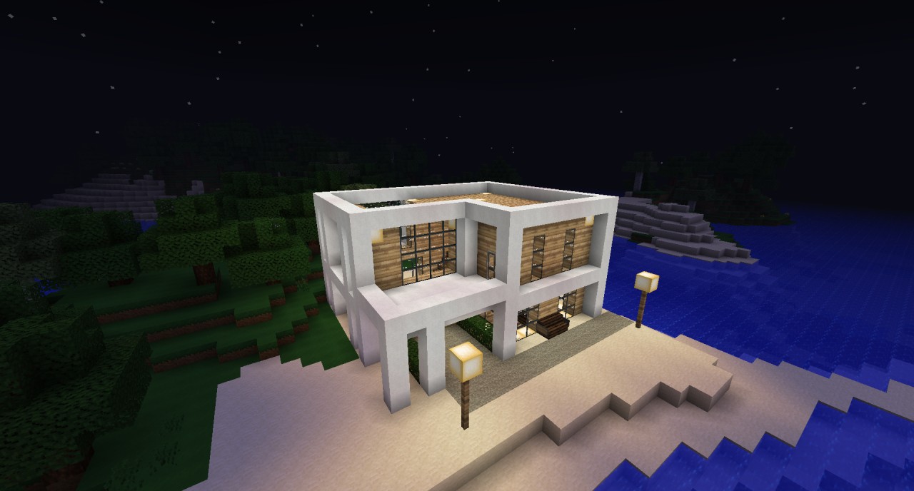 Modern Mansion [Boat, Mansion, Furniture, Ocean] Minecraft Map