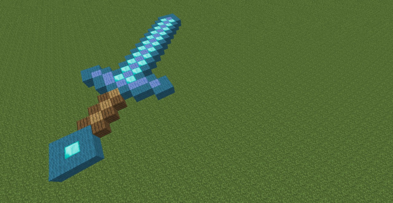 Diamond sword pixel art Minecraft Map