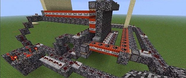 Auto-Loading Tnt Cannon. Minecraft Map