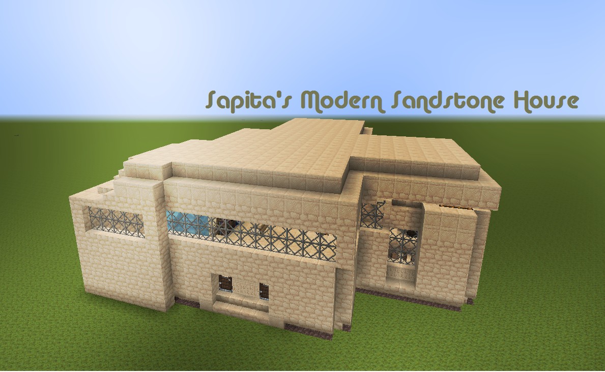 Modern Sandstone House Minecraft Project