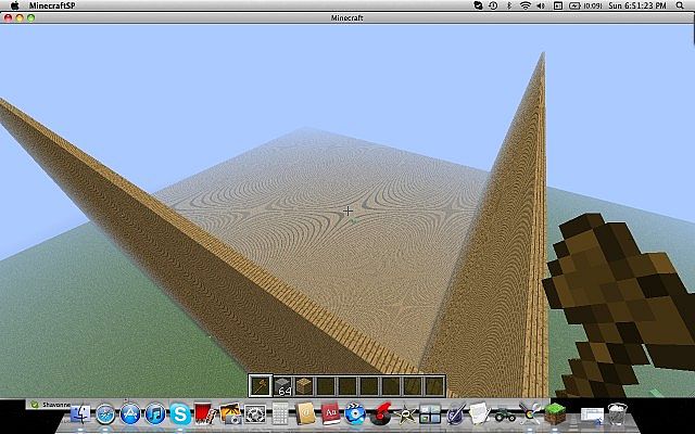 Wood flatland with wood walls Minecraft Map