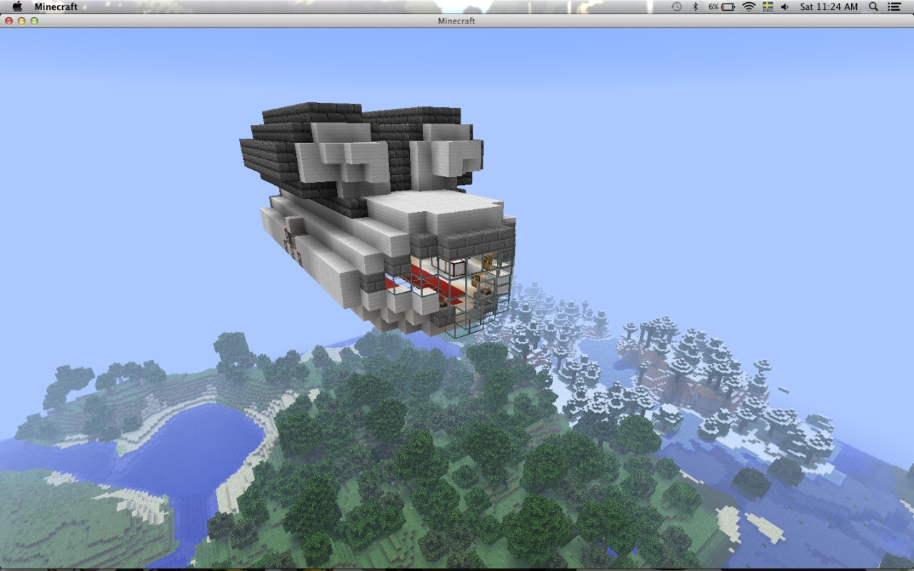 A spaceship Minecraft Map